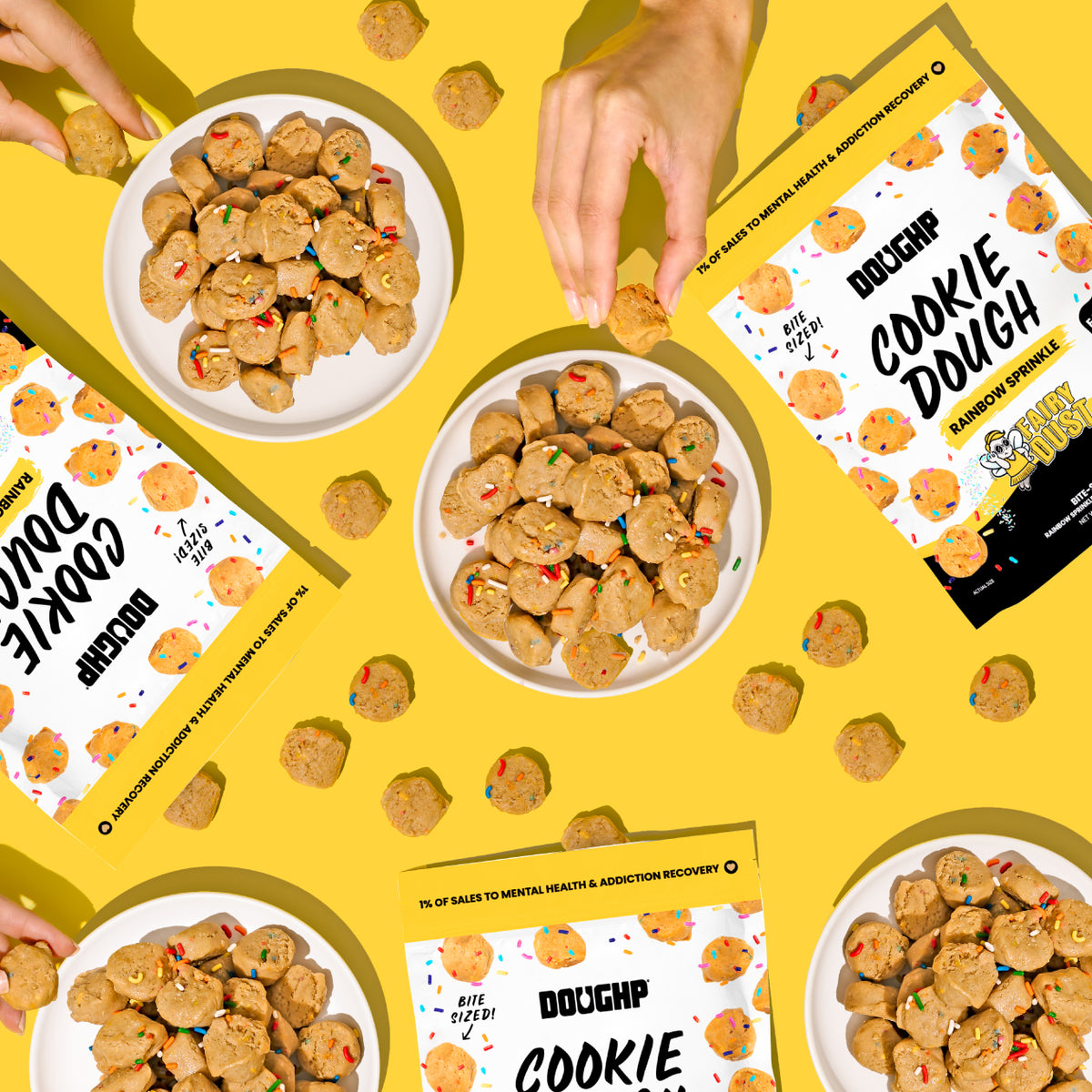 Cookie Dough Drops 4-Pack | Edible & Bakeable – Doughp Cookie Dough